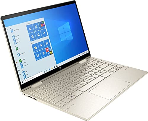 HP Flagship Envy x360 13 2-in-1 Laptop 13.3" FHD OLED Touchscreen 11th Gen Intel 4-Core i7-1165G7 8GB RAM 512GB SSD Intel Iris Xe Graphic Backlit Fingerprint Thunderbolt Win10Pro Pale Gold + Pen