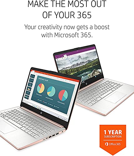 2022 HP Pavilion Laptop, 14-inch HD Touchscreen, AMD 3000 Series Processor, Long Battery Life, Webcam, HDMI, Windows 10 + One Year of Office365 (14, 8GB RAM | 192GB Storage, Rose Gold)