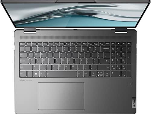 Lenovo Yoga 7i 16 inch 2.5K Touchscreen (2560 x 1600) 2-in-1 Convertible Laptop Computer, Intel Evo Platform, Core i5-1240P, 8GB Memory, 256GB SSD, Backlit Keyboard, Storm Grey