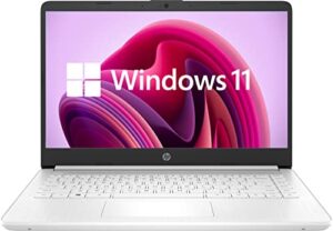 hp 2022 stream 14inch hd display, intel celeron n4120 quad-core processor,4gb ddr4 memory,128gb storage(64gb emmc+64gb card),wifi,bluetooth, webcam,hdmi,microsoft 365, win11 s, snow white|tgcd bundle