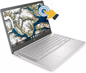 hp 14in touchscreen chromebook intel celeron n4000 4gb ram 32gb emmc chrome os14a-na0030nr mineral silver (renewed)