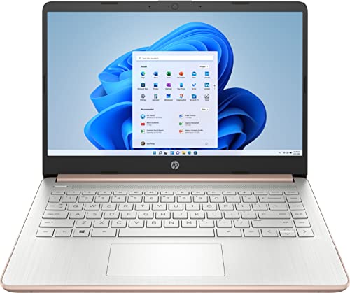 2022 HP Stream 14in laptop, Intel Celeron N4020 Dual-Core Processor, 4GB DDR4 Memory, 128GB storage (64GB eMMC+64GB card),HDMI,WiFi,Webcam,Bluetooth,1-Year Microsoft 365,Win10 S, Rose Gold (Renewed)