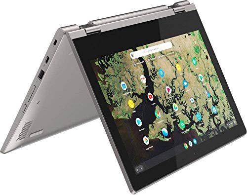 Lenovo Chromebook C340 2-in-1 Convertible Laptop, 11.6" HD Touchscreen, Intel Celeron N4000, 32GB eMMC, 4GB DDR4 RAM, WiFi, USB Type-C, Bluetooth, Webcam, Chrome OS, Platinum Gray