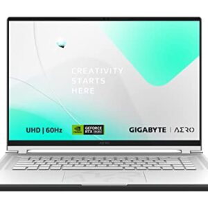 GIGABYTE AERO 16 OLED: 16.0" 16:10 Thin Bezel 4K UHD+ 3840x2400 60Hz OLED, NVIDIA GeForce RTX 4070 GPU 8GB GDDR6, Intel Core i7-13700H, 16GB DDR5 RAM, 1TB SSD, Win11 Home (AERO 16 OLED BSF-73US994SH)