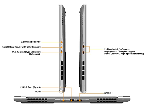 GIGABYTE AERO 16 OLED: 16.0" 16:10 Thin Bezel 4K UHD+ 3840x2400 60Hz OLED, NVIDIA GeForce RTX 4070 GPU 8GB GDDR6, Intel Core i7-13700H, 16GB DDR5 RAM, 1TB SSD, Win11 Home (AERO 16 OLED BSF-73US994SH)