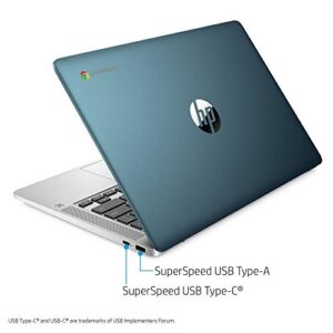 HP Chromebook 14-inch HD Laptop, Intel Celeron N4000, 4 GB RAM, 32 GB eMMC, Chrome (14a-na0070nr, Forest Teal)