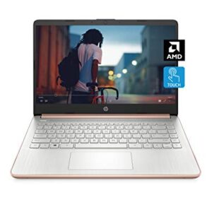 HP - 14-fq0060nr 14 Laptop, AMD 3020e, 4 GB RAM, 64 GB eMMC Storage, 14-inch HD Touchscreen, Windows 10 Home in S Mode, Long Battery Life, Microsoft 365, (14-fq0060nr, 2020) Pale Rose Gold