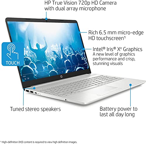 HP Laptop 15.6 HD Touchscreen for Business 2022, Intel Core i5-1135G7 (Beat i7-1065G7), 12GB RAM, 512GB SSD, HDMI, WiFi, Webcam, Windows 11 + CUE Accessories