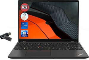 2023 lenovо thinkpad t16 business laptop, 16″ wuxga (1920×1200) ips touchscreen, core i7-1260p, 32gb ram 1tb ssd, fingerprint, windows 11 pro| tech deal usb