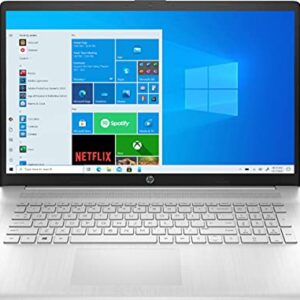 Flagship HP 17 Laptop Computer 17.3" FHD IPS Display 11th Gen Intel Quad-Core i5-1135G7 (Beats i7-10510U) 32GB RAM 1TB SSD Intel Iris Xe Graphics USB-C Win10 Silver + HDMI Cable