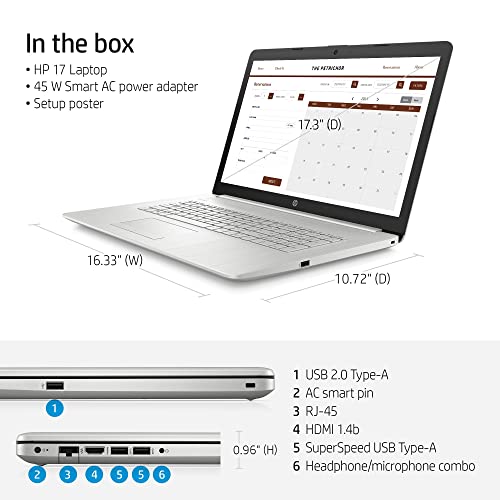 HP Pavilion 17.3" FHD IPS Laptop Newest 2022, 11th Gen Intel Core i5-1135G7(up to 4.2 GHz), 16GB DDR4, 1TB PCIe SSD, Wi-Fi, Bluetooth, Backlit Keyboard, Win 11, Silver, w/3in1 Accessories (Renewed)