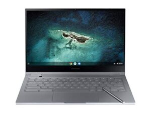 samsung 13.3” galaxy chromebook laptop computer w/ 256gb storage, 8gb ram, ‎4k amoled touchscreen display, ultra slim design, chrome os, wifi 6, mercury gray