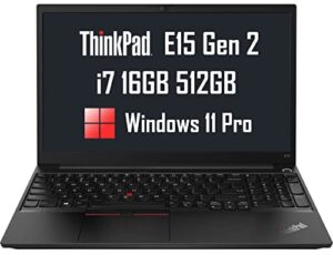 lenovo thinkpad e15 15.6″ fhd (1920 x 1080) (intel quad-core i7-1165g7, 16gb ram, 512gb pcie ssd) full hd 1080p anti-glare ips business laptop, webcam, thunderbolt 4, hdmi, wi-fi 6, windows 11 pro