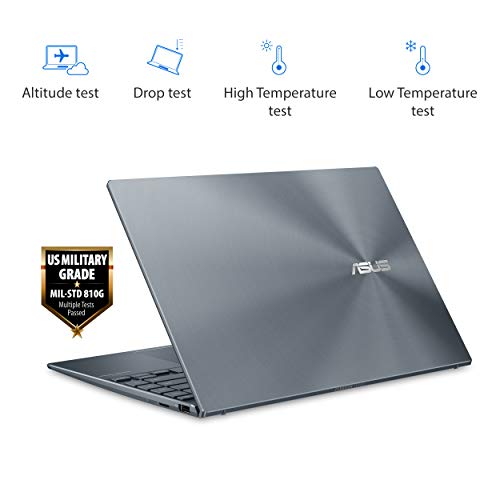 ASUS ZenBook 13 Ultra-Slim Laptop, 13.3” FHD NanoEdge Bezel Display, Intel Core i7-1065G7, 8GB LPDDR4X RAM, 512GB PCIe SSD, NumberPad, Thunderbolt, Wi-Fi 6, Windows 10 Home, Pine Grey, UX325JA-DB71