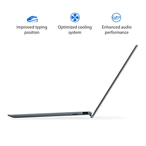 ASUS ZenBook 13 Ultra-Slim Laptop, 13.3” FHD NanoEdge Bezel Display, Intel Core i7-1065G7, 8GB LPDDR4X RAM, 512GB PCIe SSD, NumberPad, Thunderbolt, Wi-Fi 6, Windows 10 Home, Pine Grey, UX325JA-DB71