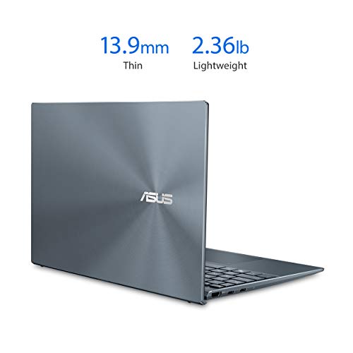 ASUS ZenBook 13 Ultra-Slim Laptop, 13.3” FHD NanoEdge Bezel Display, Intel Core i7-1065G7, 8GB LPDDR4X RAM, 512GB PCIe SSD, NumberPad, Thunderbolt, Wi-Fi 6, Windows 10 Home, Pine Grey, UX325JA-DB71