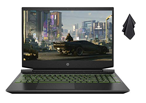 2021 New HP Pavilion 15.6" FHD Gaming Laptop, AMD 6-Core Ryzen 5 4600H Up to 4.0 GHz (Beats i5-9300H), 16GB RAM, 256GB SSD + 1TB HDD, Nvidia GeForce GTX 1650 Graphics, Win 10 Home + Microfiber Cloth