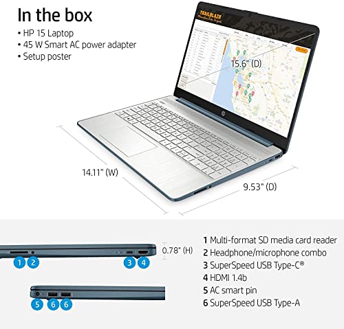 HP Ultra-Thin and Light Laptop, 15.6" FHD IPS Display, AMD Ryzen 5 5500U ( Beats i7-1065G7), Up to 4.0GHz, Webcam, HP Fast Charge, Type-C, 9 hr Battery Life, HDMI, Win 11 (16GB RAM | 1TB SSD)