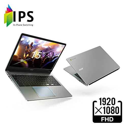 Acer Chromebook 315 Laptop | Intel Celeron N4500 | 15.6" Full HD IPS Display | Intel UHD Graphics | 4GB LPDDR4X | 64GB eMMC | Intel Wi-Fi 6 | DTS Audio | USB Type-C | Chrome OS | CB315-4H-C8XU