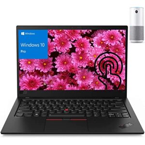 lenovo thinkpad x1 carbon gen 8 business laptop, 14″ fhd 400nits touchscreen, intel quad-core i7 10610u up to 4.9ghz, 16gb ram, 512gb pcie ssd, wifi 6, bluetooth 5.2, windows 10 pro,conference speaker