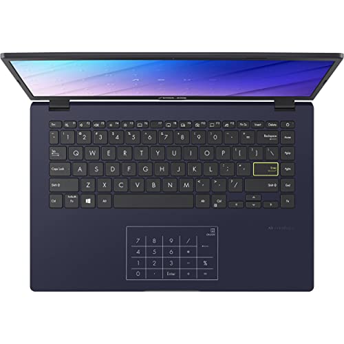 ASUS [Windows 11 S] R410 14" Lightweight Laptop, Intel Celeron N4020 Processor, 4GB DDR4 RAM, 192GB Storage (128GB eMMC + 64GB Flash Drive), 802.11AC WiFi, Bluetooth 4.1, Type-C, Star Black