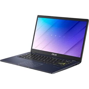 ASUS [Windows 11 S] R410 14" Lightweight Laptop, Intel Celeron N4020 Processor, 4GB DDR4 RAM, 192GB Storage (128GB eMMC + 64GB Flash Drive), 802.11AC WiFi, Bluetooth 4.1, Type-C, Star Black