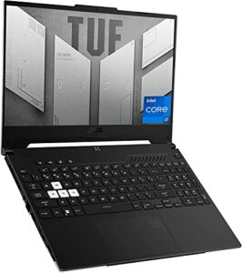 asus 2022 tuf dash f15 gaming laptop, 15.6” fhd 144hz ips display, 12th gen intel core i7-12650h, geforce rtx 3060, 32gb ddr5, 1tb ssd, hdmi, rj45, wifi 6, win 11, black, (fx517zm)