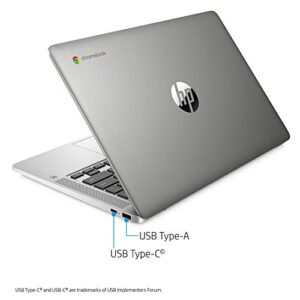 HP Chromebook 14 - 14" HD Non-Touch Intel Pentium Silver N5000, Intel UHD Graphics 605, 4GB RAM, 64GB eMMC, WiFi, Bluetooth, Audio by B&O, Chrome OS (Renewed)