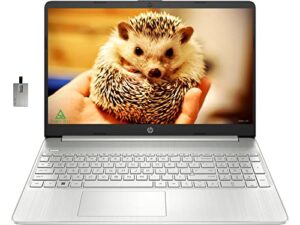 2022 hp 15.6″ touchscreen laptop, intel 11th generation core i5-1135g7, 16gb ram, 512gb pcie ssd, intel iris xe graphics, 720p hd camera, windows 11 s, natural silver, 32gb snowbell usb card