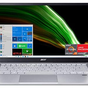 Acer Swift 3 Thin & Light Laptop | 14" Full HD IPS 100% sRGB Display | AMD Ryzen 7 5700U Octa-Core Processor | 8GB LPDDR4X | 512GB NVMe SSD | WiFi 6 | Backlit KB | FPR | Amazon Alexa | SF314-43-R2YY