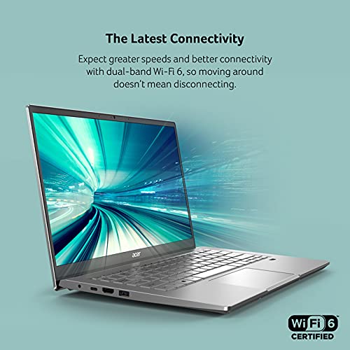 Acer Swift 3 Thin & Light Laptop | 14" Full HD IPS 100% sRGB Display | AMD Ryzen 7 5700U Octa-Core Processor | 8GB LPDDR4X | 512GB NVMe SSD | WiFi 6 | Backlit KB | FPR | Amazon Alexa | SF314-43-R2YY