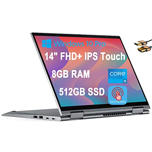 Lenovo ThinkPad X1 Yoga Gen 6 2-in-1 Laptop 14" FHD+ IPS Touchscreen (400 nits) 11th Gen Intel Quad-Core i5-1135G7 (Beats i7-10510U) 8GB RAM 512GB SSD Fingerprint Pen Win10Pro + HDMI Cable