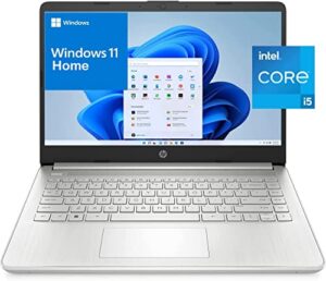 hp 2023 newest 14 laptop, 14 inch display, intel core i5 1135g7 processor, 16gb ram, 512gb ssd, intel iris xe graphics, bluetooth, webcam, hdmi, windows 11 home, natural silver