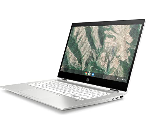 HP Chromebook x360 - 14b-ca0036nr 14" Touchscreen Intel Celeron N4000 1.1 GHz Intel UHD Graphics 600 4 GB RAM 32 GB eMMC Chrome OS BT Webcam Natural Silver (Renewed)