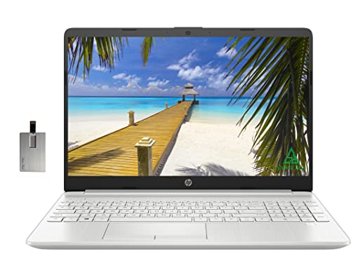 HP 2022 15.6" FHD IPS Businss Laptop, Intel Core i3-1115G4, 16GB RAM, 256GB PCIe SSD, Intel UHD Graphics, HD Camera, Fingerprint Reader, Windows 10 Pro, Silver, 32GB Snow Bell USB Card