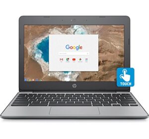 hp chromebook 11.6in hd touch screen with ips, celeron n3060 @ 1.6ghz, 4gb ram, 16gb emmc, gray (renewed)