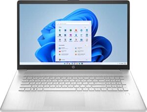 hp 17.3″ fhd laptop, amd ryzen 5 5500u (beat i5-10500) 6-core up to 4.0ghz, 8gb ram, 256gb nvme ssd, usb-c, numeric keypad, fingerprint, hdmi, webcam, wifi, win 10s, natural silver