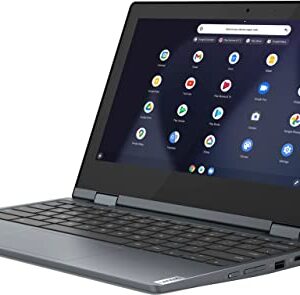 2022 lenovo Flex 3 Chromebook 11.6" 2-in-1 HD Touchscreen Laptop, Intel Celeron N4020 Processor, 4GB RAM, 64GB eMMC Flash Memory, HD Webcam, Chrome OS, Abyss Blue, 128GB Snowbell USB Card