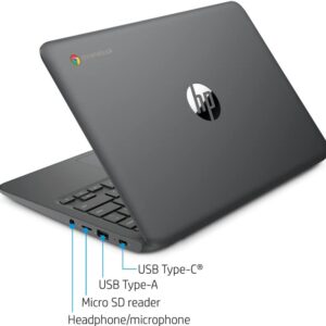 HP 2022 Chromebook 11.6" HD for Business and Student Laptop, Intel Celeron N3350 Processor, 4GB RAM, 160GB Storage( 32GB eMMc+128GB MicroSD), Intel HD Graphics, HD Webcam, Gray, Chrome OS