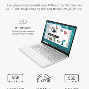 HP 17 Laptop PC, 11th Gen Intel Core i5-1135G7, 8 GB RAM, 512 GB SSD Storage, 17.3-inch Full HD IPS Display, Windows 10 Home, Anti-Glare Screen, Long Battery Life, Web-cam & Mics (17-cn0020nr, 2021)