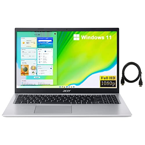 Acer Aspire 5 Slim Laptop | 15.6" Full HD IPS Display | 11th Gen Intel i3-1115G4 Processor (Beat i5-1030G7) | Intel UHD Graphics | 8GB RAM | 256GB SSD | Windows 11 Home in S Mode | TWE HDMI Cable