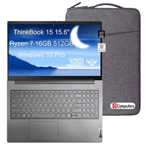 Lenovo ThinkBook 15 Gen 3 ACL 15.6" FHD (AMD 8-Core Ryzen 7 5700U (Beat i7-1165G7), 16GB RAM, 512GB SSD) Business Laptop, Anti-Glare, Backlit, Fingerprint, Webcam, IST Bag, Win 10 Pro / Win 11 Pro