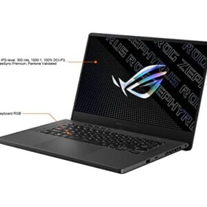 ASUS ROG Zephyrus G15 15.6" 165Hz QHD (2560x1440) Slim Gaming Laptop, 8 Cores AMD Ryzen 9 5900HS, GeForce RTX 3060, 100% DCI-P3 Pantone, RGB Backlit KB, Wi-Fi 6 (40GB RAM | 2TB PCIe SSD)