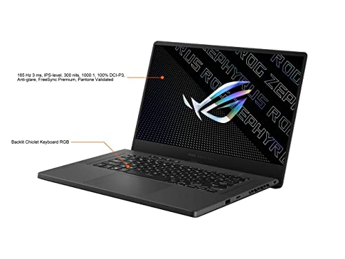 ASUS ROG Zephyrus G15 15.6" 165Hz QHD (2560x1440) Slim Gaming Laptop, 8 Cores AMD Ryzen 9 5900HS, GeForce RTX 3060, 100% DCI-P3 Pantone, RGB Backlit KB, Wi-Fi 6 (40GB RAM | 2TB PCIe SSD)