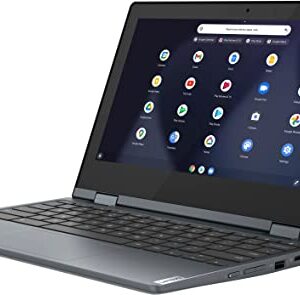 Lenovo IdeaPad Flex 3 11.6" HD 2-in-1 Touchscreen Chromebook (Intel Celeron N4020, 4GB RAM, 128GB (64GB eMMC + 64GB SD Card), Webcam) Convertible Home Education Laptop, IST Computers Pen, Chrome OS