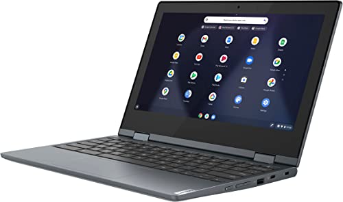 Lenovo IdeaPad Flex 3 11.6" HD 2-in-1 Touchscreen Chromebook (Intel Celeron N4020, 4GB RAM, 128GB (64GB eMMC + 64GB SD Card), Webcam) Convertible Home Education Laptop, IST Computers Pen, Chrome OS