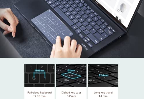 ASUS 2022 Latest Zenbook 14" 2.8K OLED Business Laptop, 12th Gen Intel Evo i5-1240P 12 Cores, 600 nits 90Hz 100% DCI-P3, 18 hrs Battery Life, Thunderbolt 4 (8GB RAM | 256GB PCIe SSD)