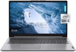 lenovo 2023 newest ideapad 1i laptop, 15.6 inch fhd display, 10 core intel core i5-1235u, 16gb ram, 512gb ssd, intel iris xe graphics, wi-fi 6, windows 11 home, cloud grey, bundle with jawfoal