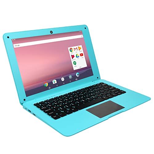 Laptop Computer- 10.1" Inch Kids Laptop Computer Powered by Android 7.1.1 -Quad Core Processor- 2+32gb ROM-Bluetooth-HDMI-WiFi- Blue