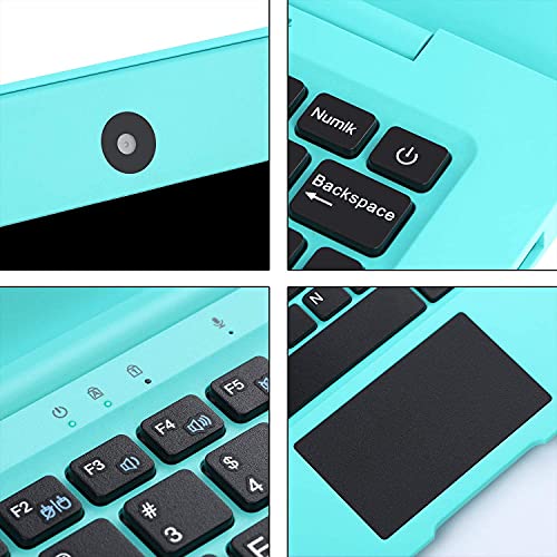 Laptop Computer- 10.1" Inch Kids Laptop Computer Powered by Android 7.1.1 -Quad Core Processor- 2+32gb ROM-Bluetooth-HDMI-WiFi- Blue